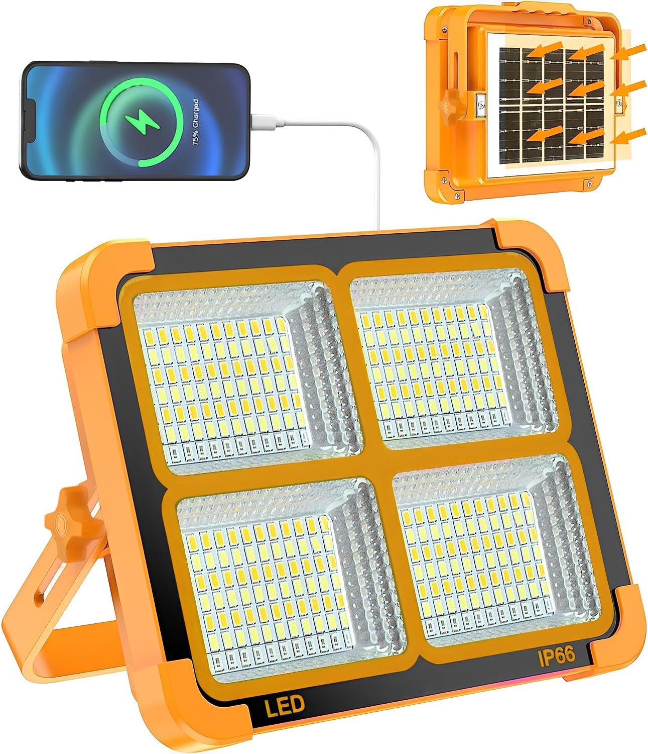 Lámpara Solar Recargable Luz Solar Exterior Jardin,Luz Solar Portátil ...
