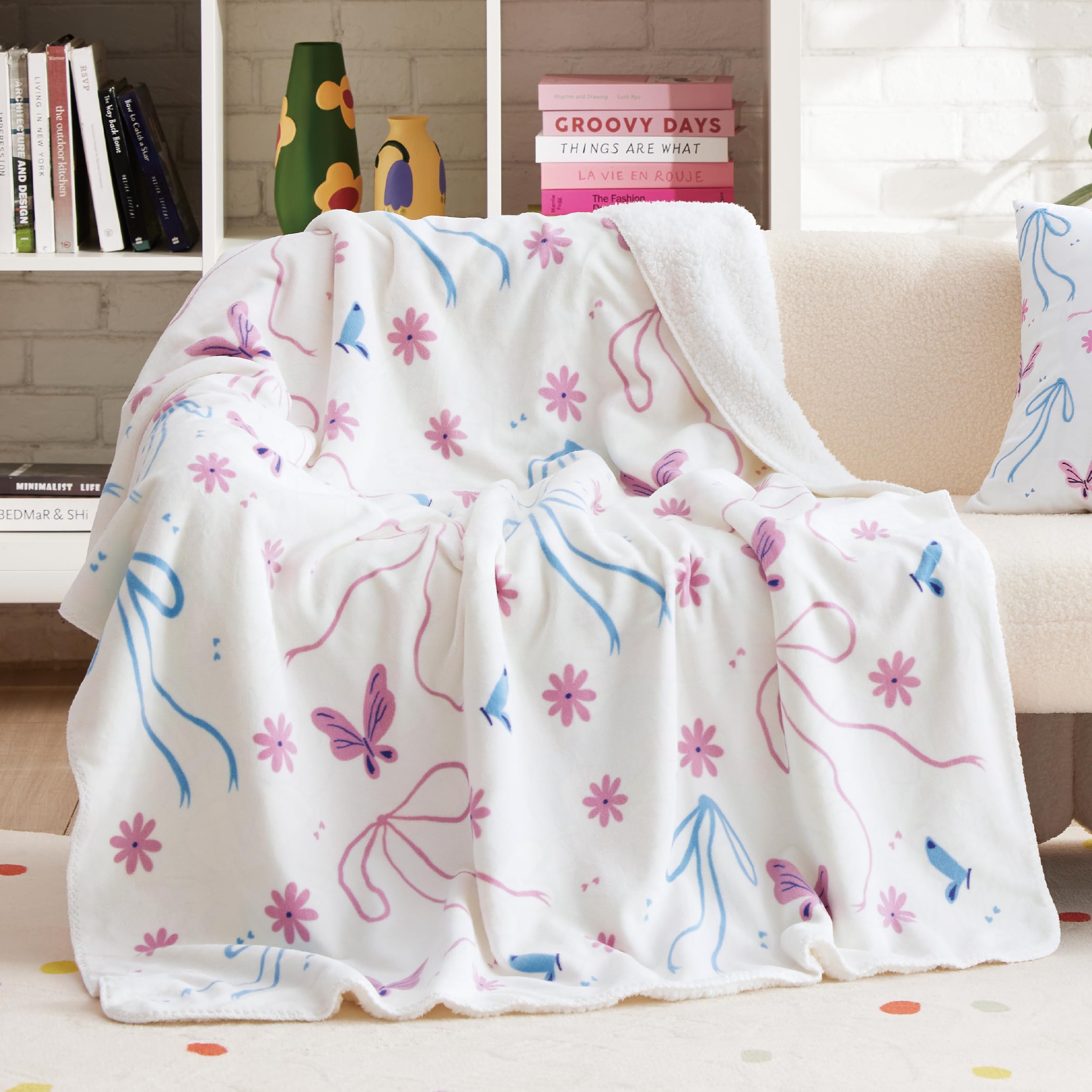Amazon.com: Bedsure Throw Blanket for Kids, Pattern Kids Fleece Blanket ...