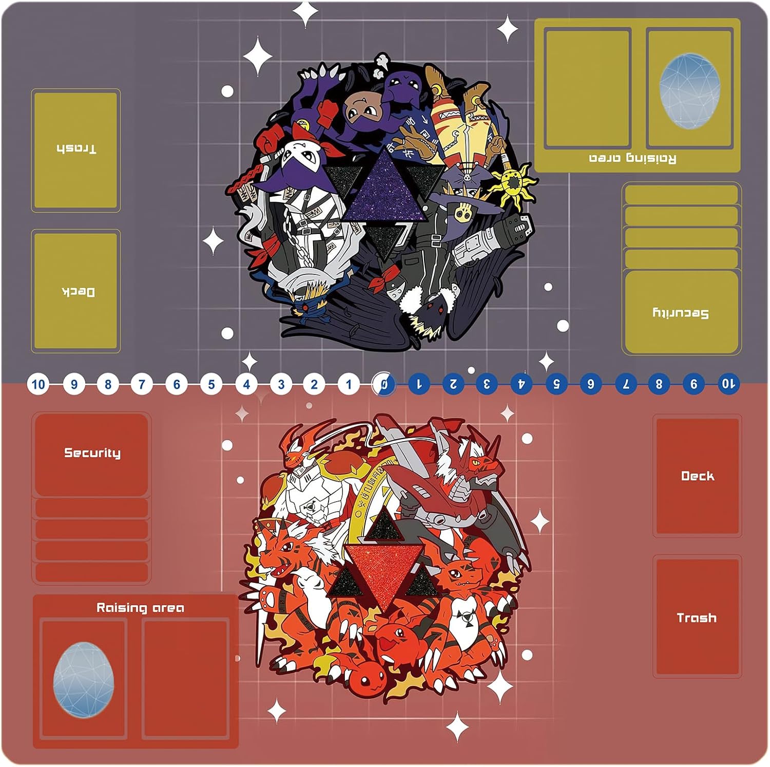 Amazon.com: DTCG playmat 2 Player Duel Mat Gaming Competition Pad Mat Card Binder Deck 60 * 60CM ...