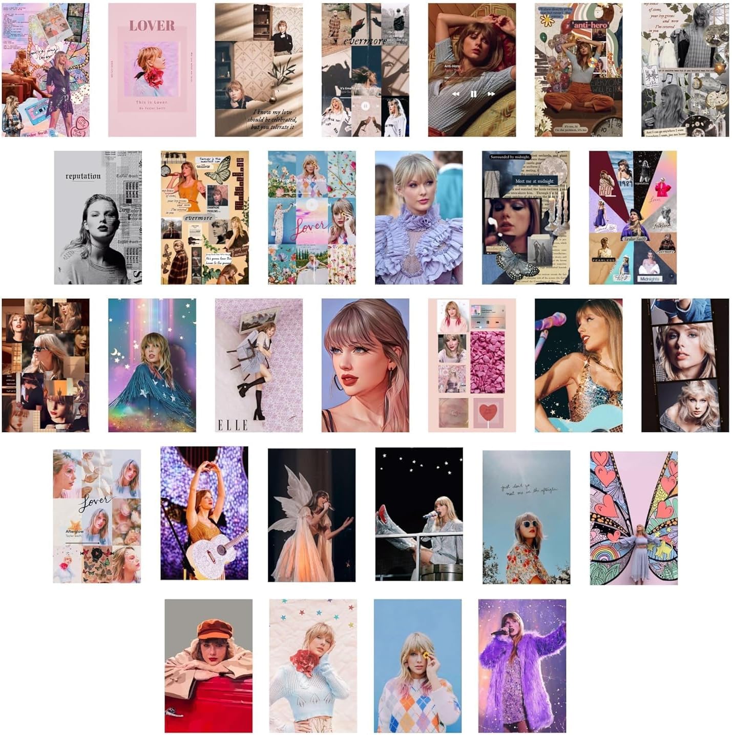 Craft Maniacs TAYLOR SWIFT Taylor Swift Collection Posters | Set of 30 ...
