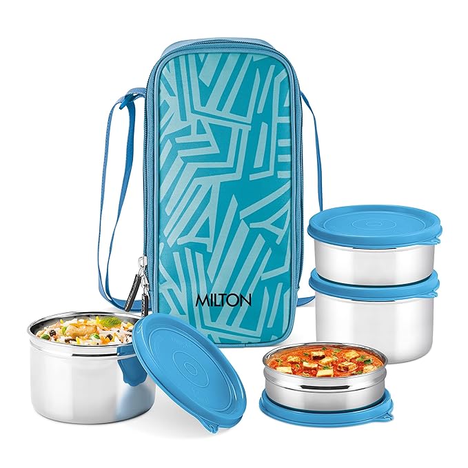 Buy MILTON Stack Pack 4 Stainless Steel Lunch Box (2 X 350 + 2 X 500 ml ...