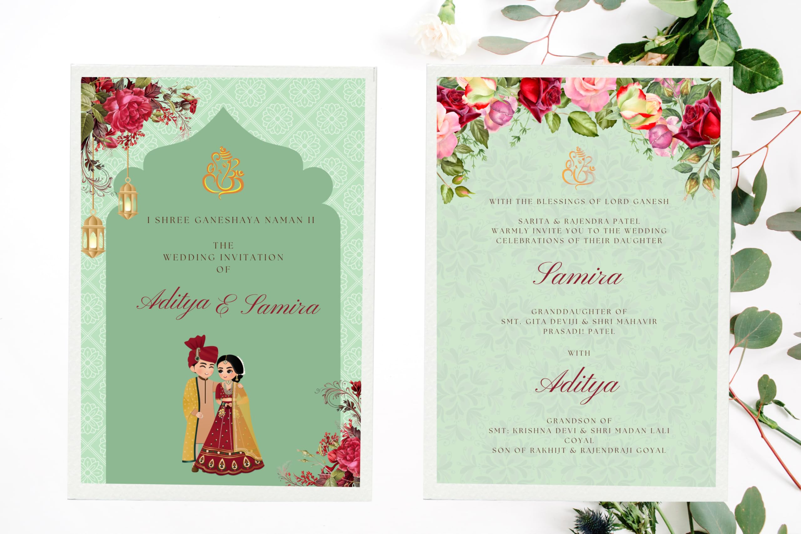 Indian Wedding Invitations From India Buy Digital Indian Wedding