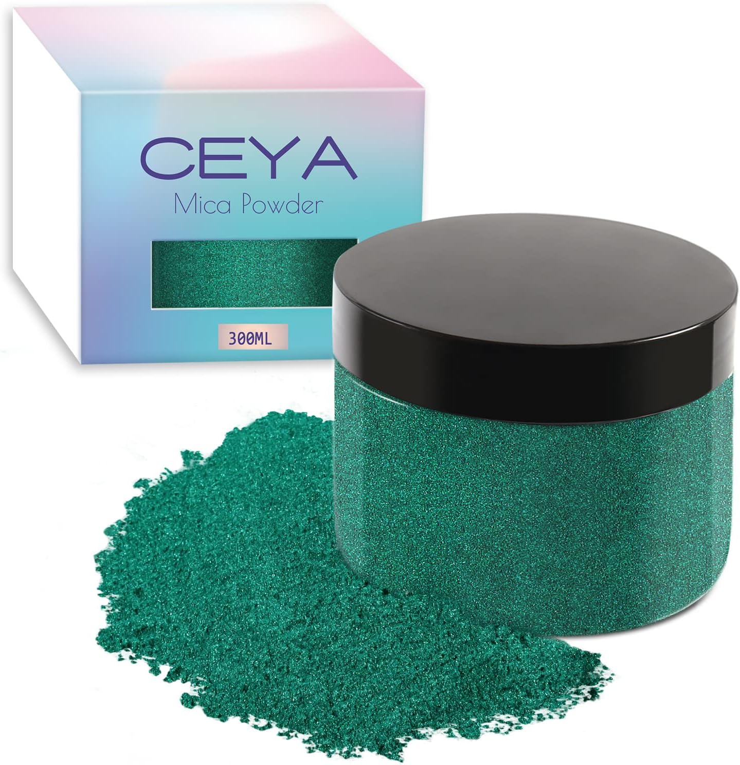 Amazon.com: NTWJNJY Dark Green Mica Powder, Natural Shimmer Mica Powder ...