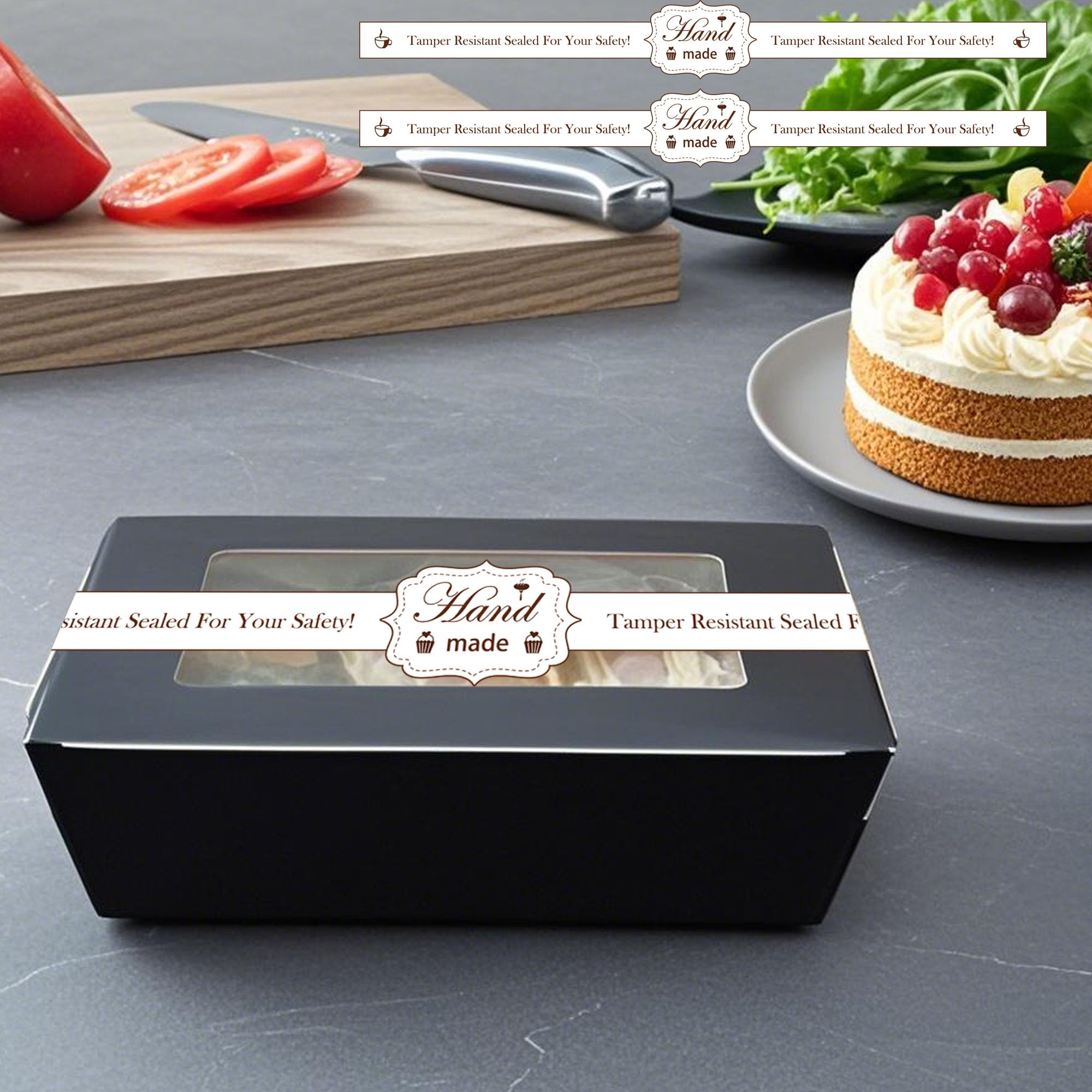 Snapklik.com : Food Retail Package Seal Stickers 9x1 Inch Safe Secure ...
