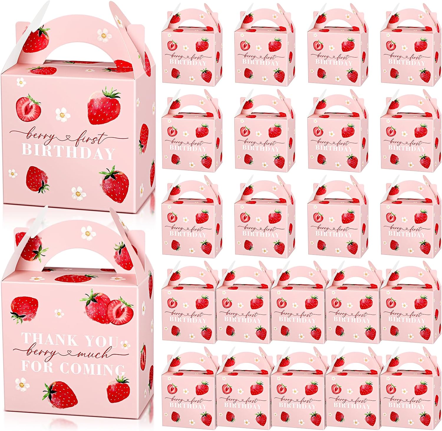 Amazon.com: Sinload 24 Pack Strawberry Birthday Party Favor Sweet ...