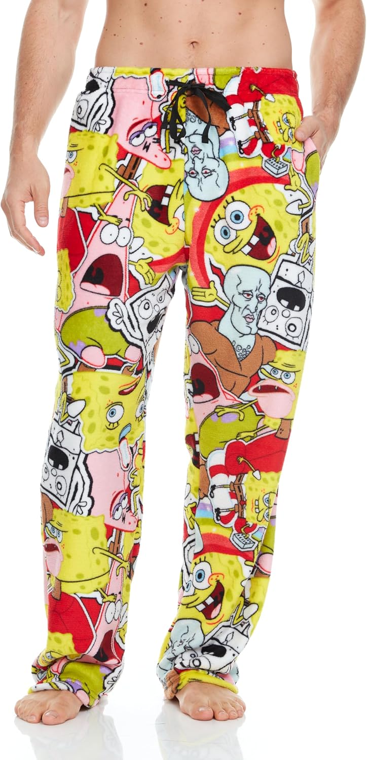 COCO BRANDS SpongeBob Men's All Over Print Pajama Pant with Adjustable ...
