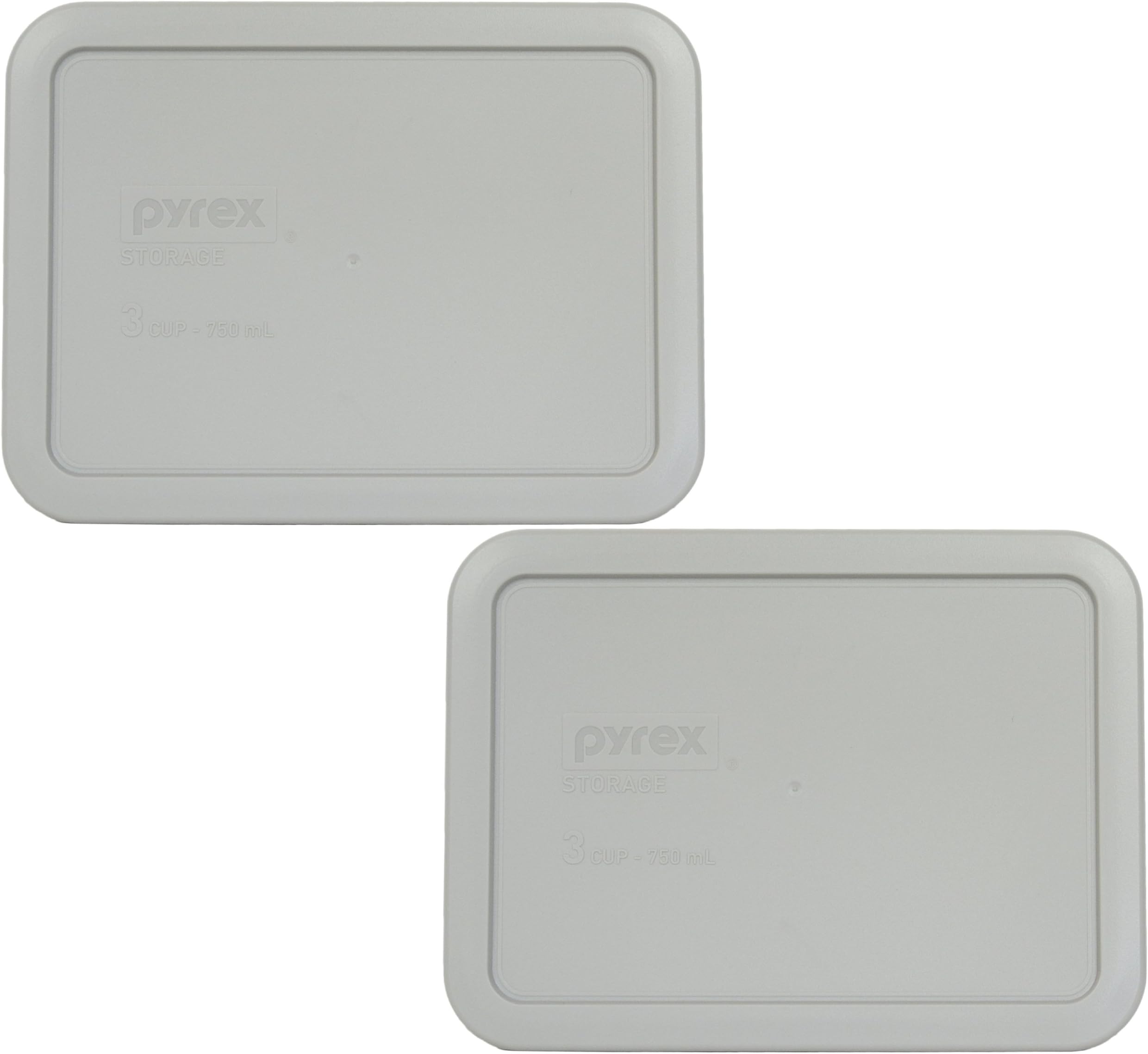 Amazon.com: Pyrex Rectangular 3 Cup (750ml) Plastic Storage Cover (2 ...