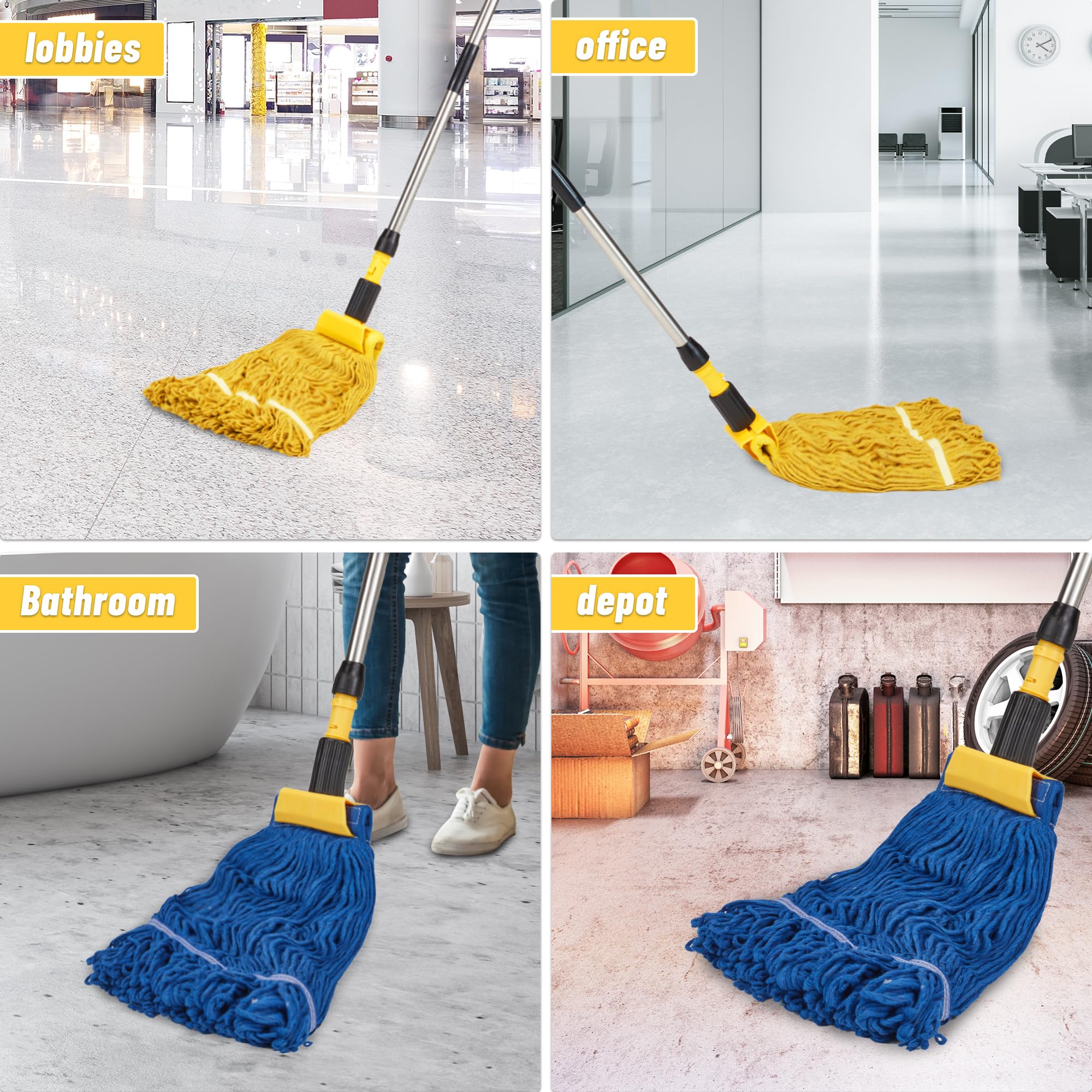 Snapklik.com : Kasunpul Commercial Mop, Looped-End String Wet Mop ...