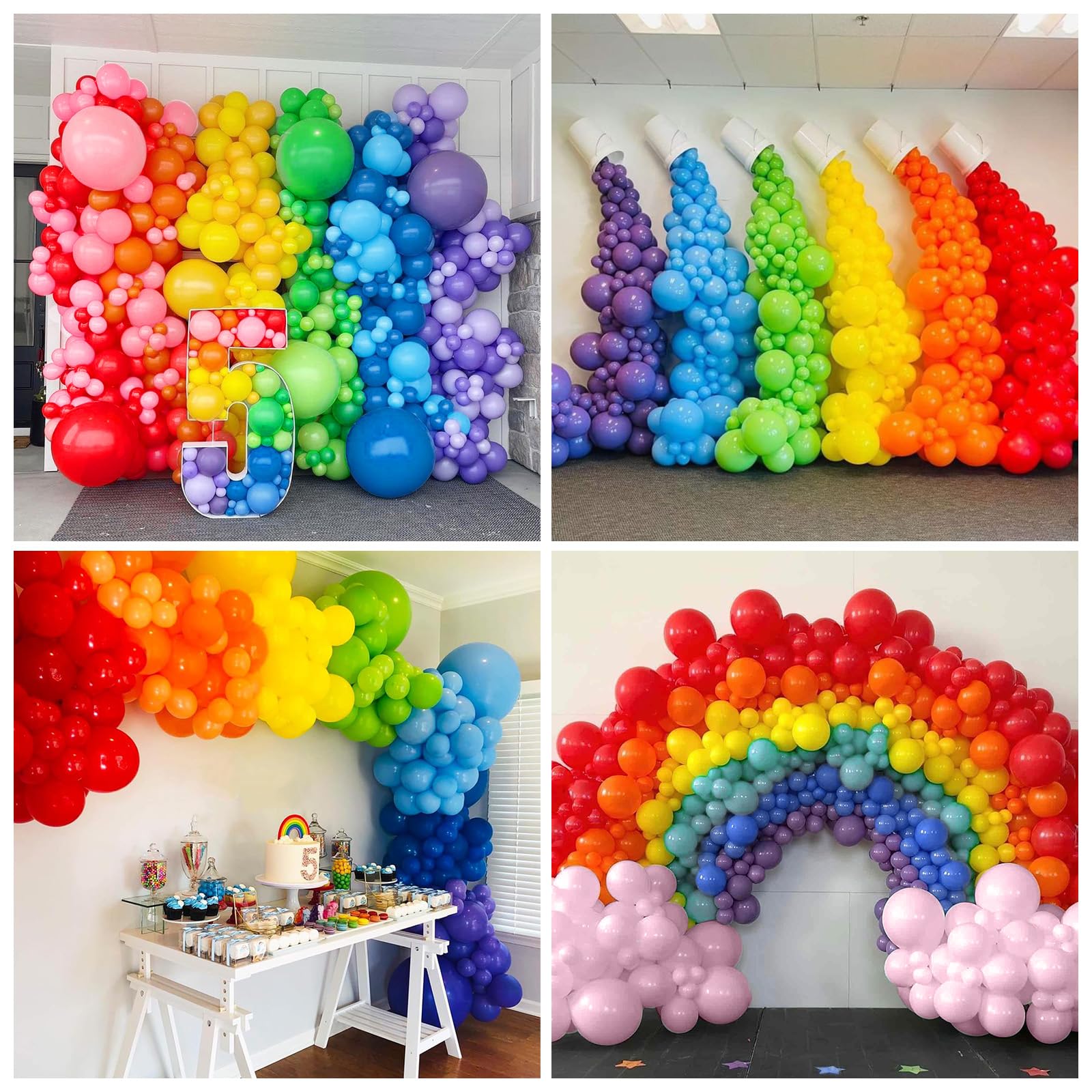 Snapklik.com : Colorful Balloons Rainbow Assorted Colors Balloons Set ...