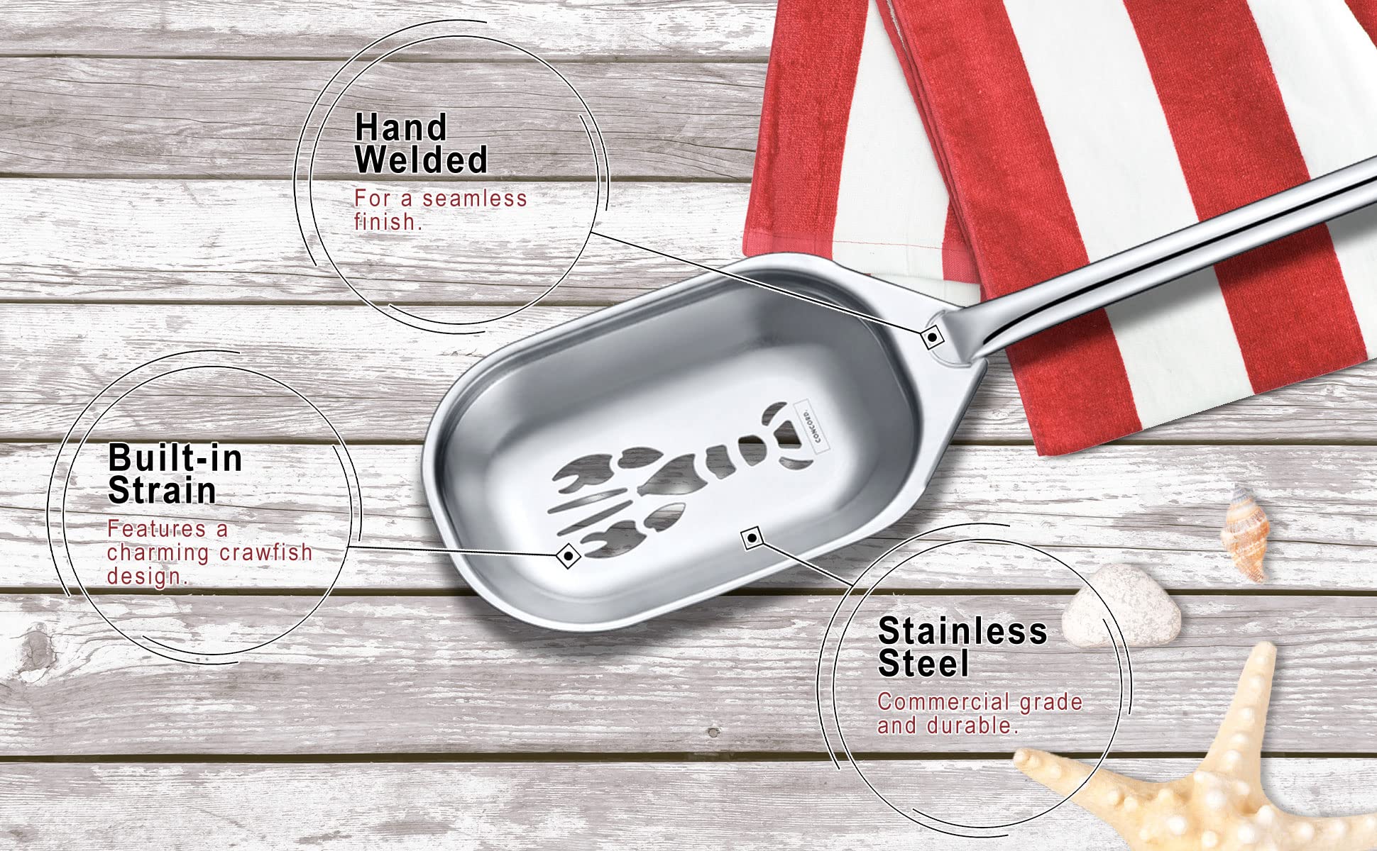 Snapklik.com : CONCORD Stainless Steel One Piece Crawfish Jambalaya Pot ...