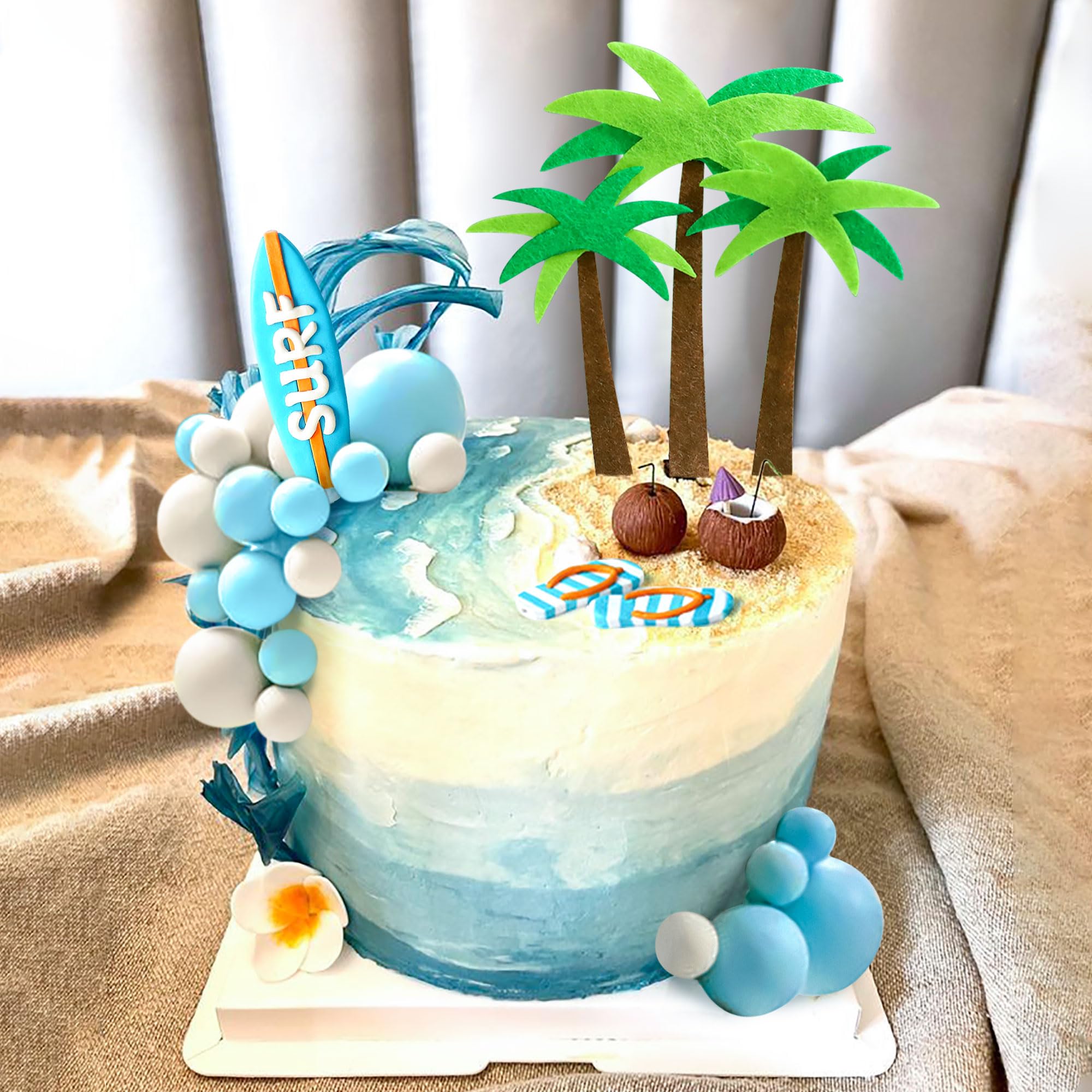 Snapklik.com : Surf Birthday Cake Decoration Baby On Broad Cake ...