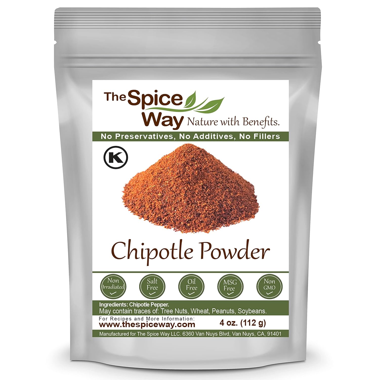 Amazon.com : The Spice Way Ground Chipotle Powder - 4 oz Resealable Bag ...