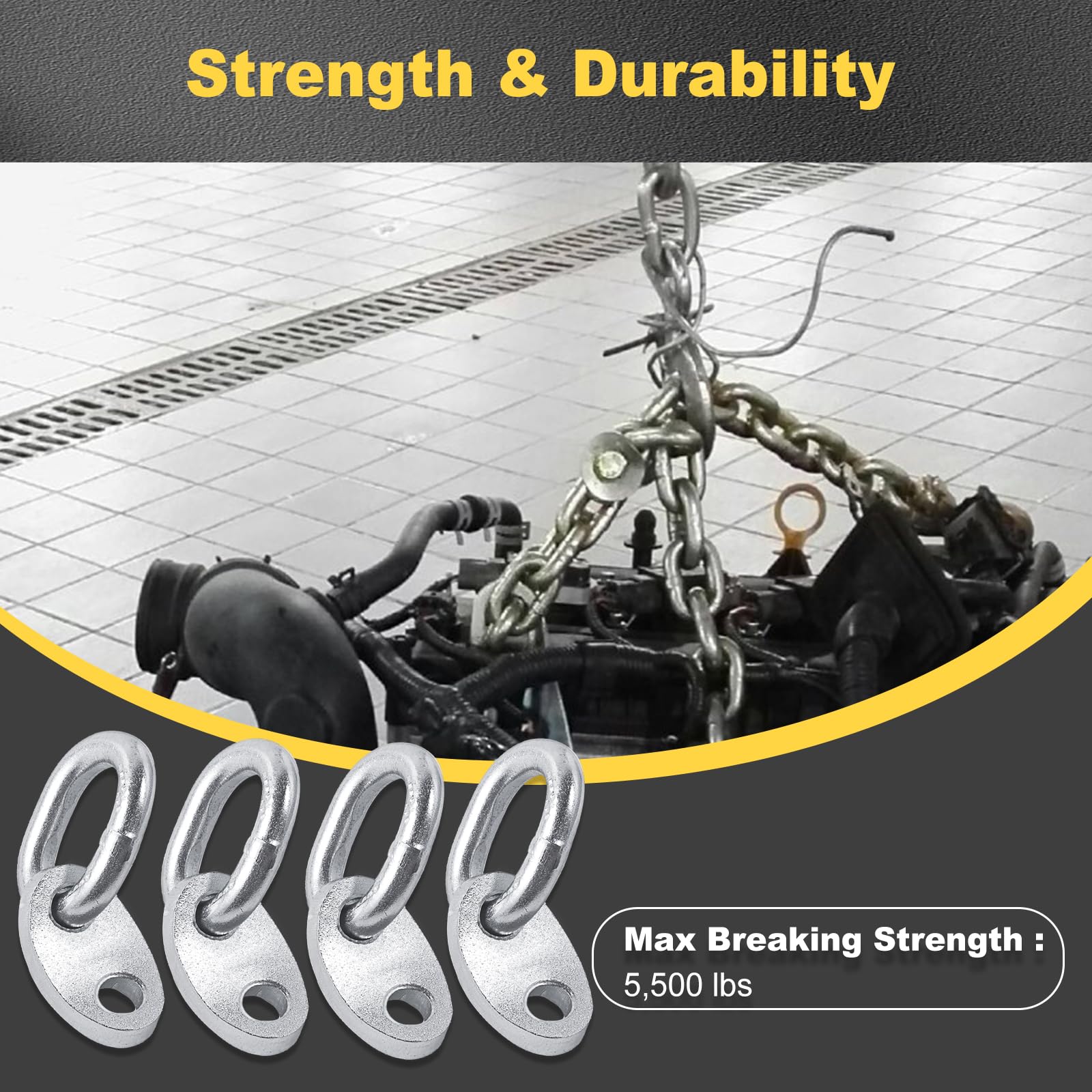 Snapklik.com : SKYJDM 4-Pack Engine Lifting Bracket Set, Engine Support ...