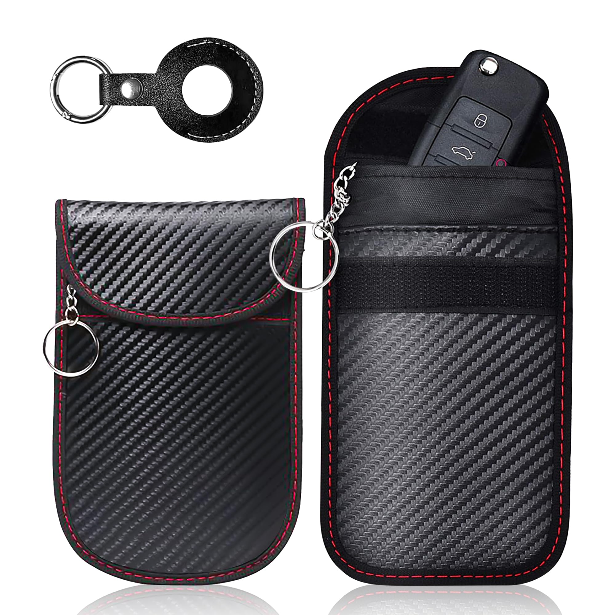 Faraday Pouch for Car Keys - 2 Pack Faraday Bag for Key Fob Protector ...
