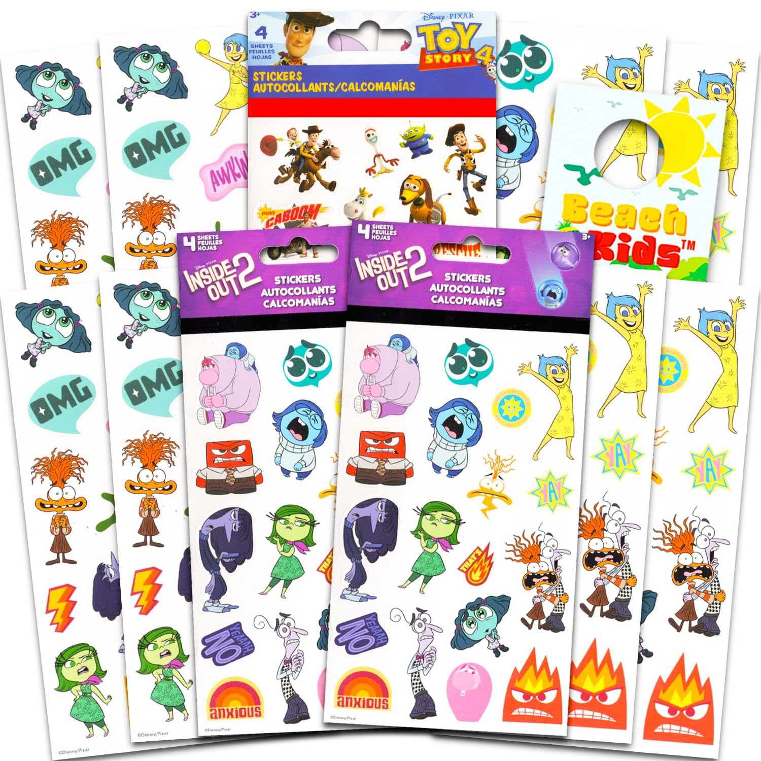 Amazon.com: Inside Out Stickers for Kids - Inside Out Party Favors ...