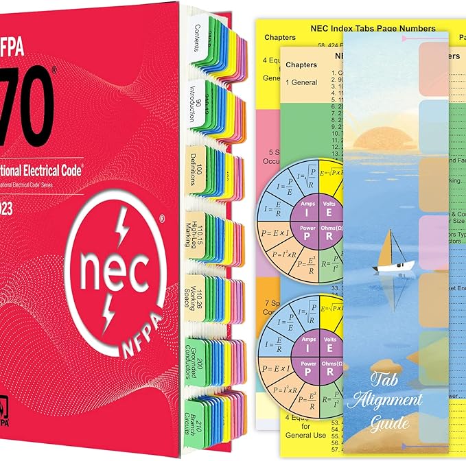Amazon.com : NEC Tabs for 2023 NEC Code Book, Laminated 124 Printed ...