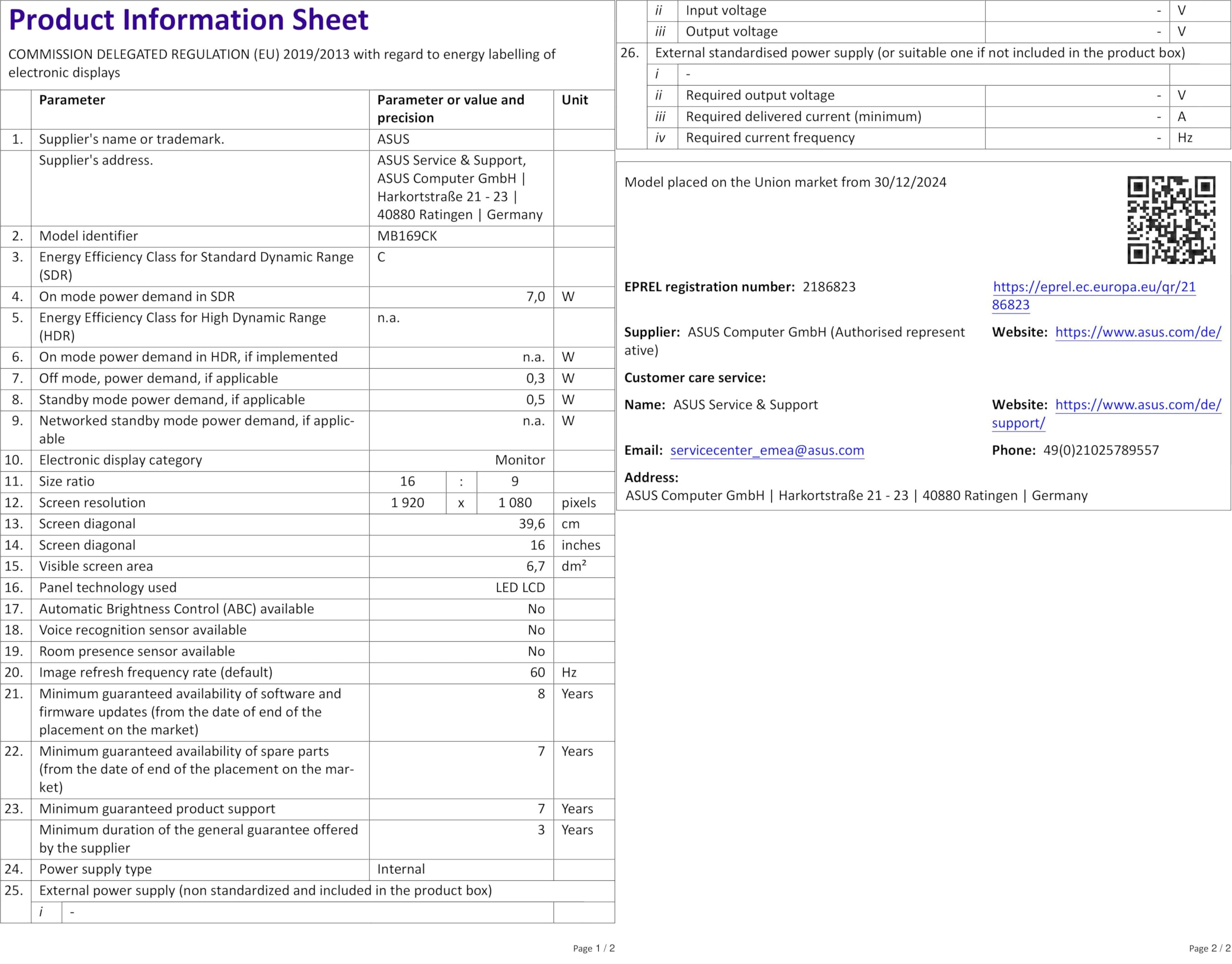 15.6" Laptop Screen Extender, 1080p Fhd Portable Tri-Fold Monitor, Type ...