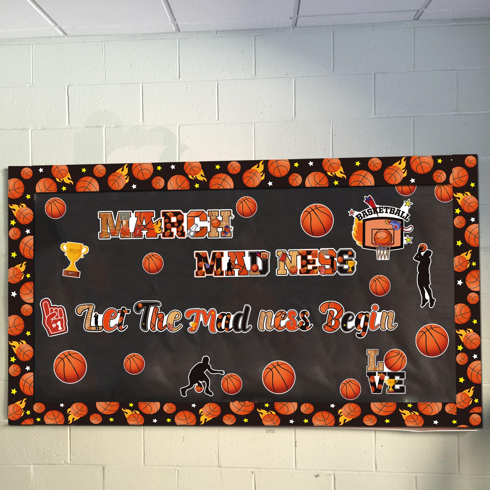 Basketball Court Bulletin Board Basketball Border, Pdf, Printable