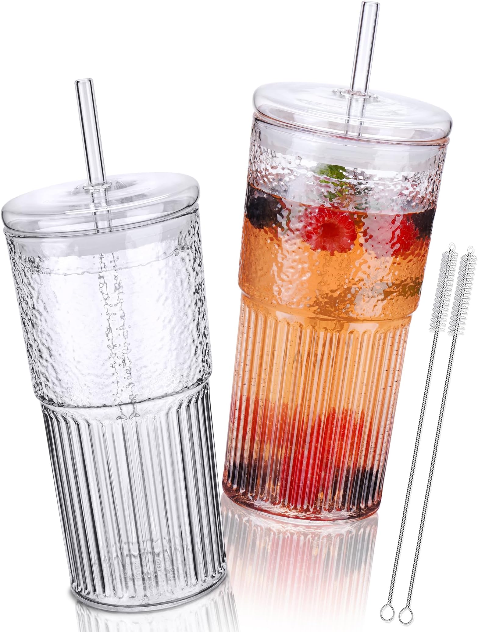 Amazon.com: NiHome High Borosilicate Glass Tumbler Cup with Lid and ...