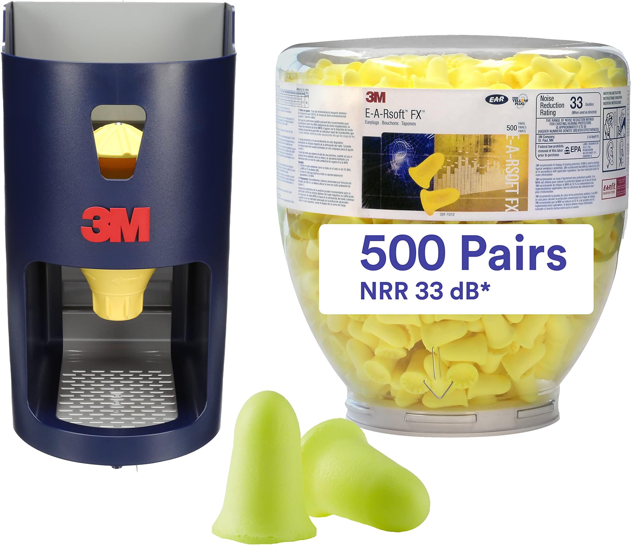 Amazon.com: Bundle of 3M One Touch Pro Earplug Dispenser 391-0000 + 3M ...