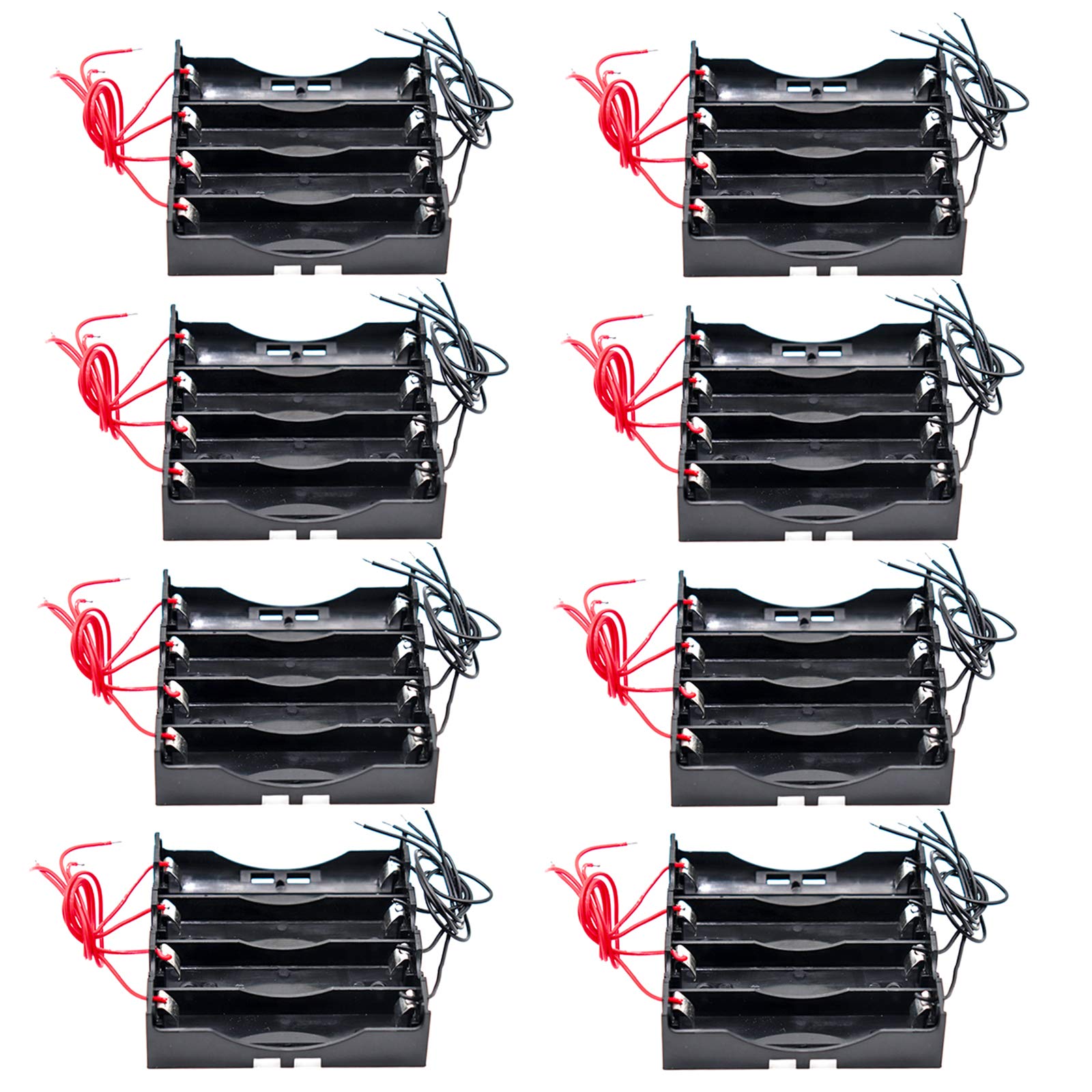 Amazon.com: XFFCSEC18650 Battery Holder with Leads: 8 pcs 4 Slots x 3 ...
