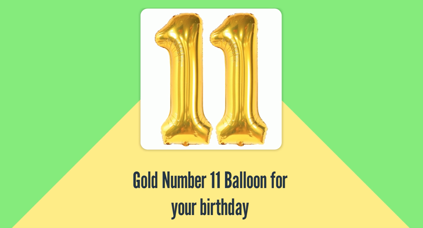 Birthday Decorations KatchOn Giant Gold Number 11 Balloon - 40 Inch ...