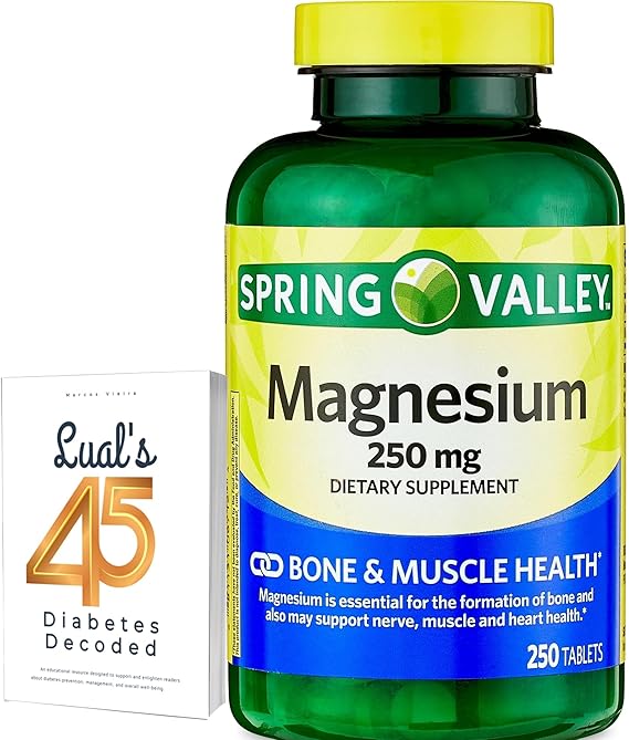 Amazon.com: Spring Valley Magnesium 250mg 250 Count, Bone & Muscle ...