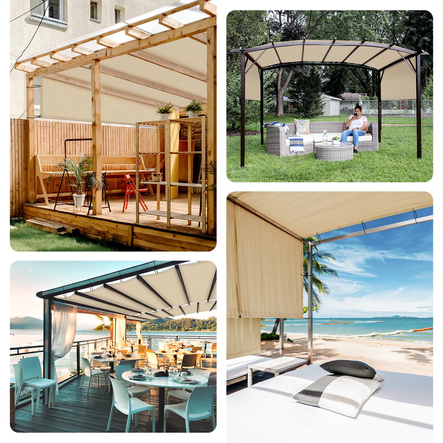 Snapklik.com : TANG 9x16 Outdoor Pergola Shade Cover Canopy For Patio ...