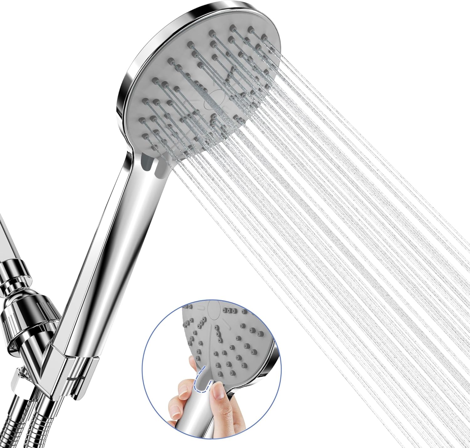 Amazon.com: KPAIDA 5 Functions Shower Head with handheld, High Pressure ...