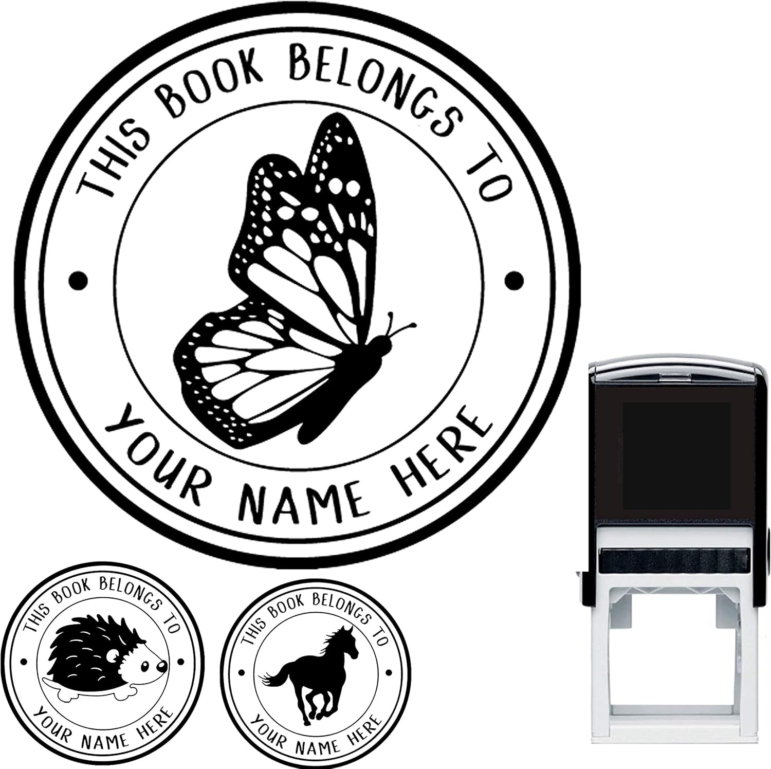 Buy Library Book Name Stamp Personalized This Belongs to Custom Self ...