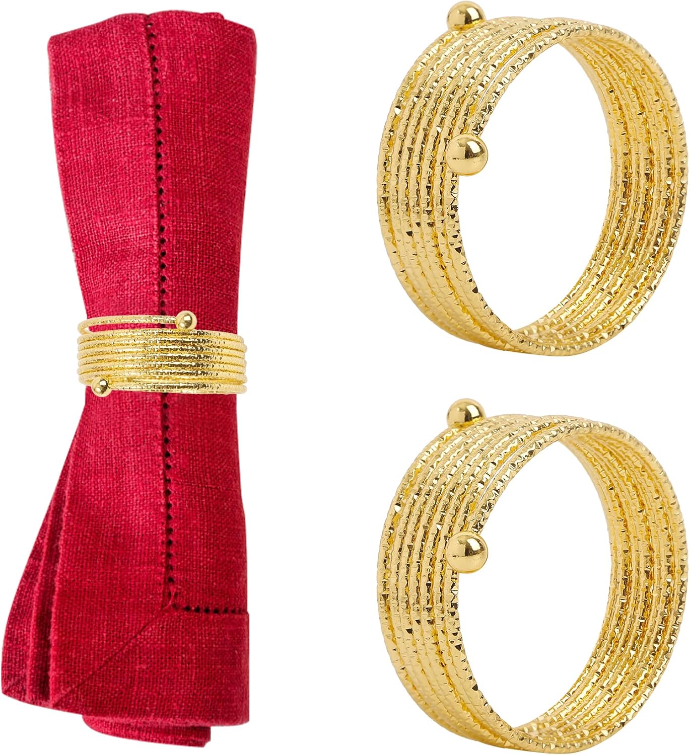 Amazon.com: 8 Pcs Gold Napkin Rings Gold Metal Napkin Rings Gold Ring ...
