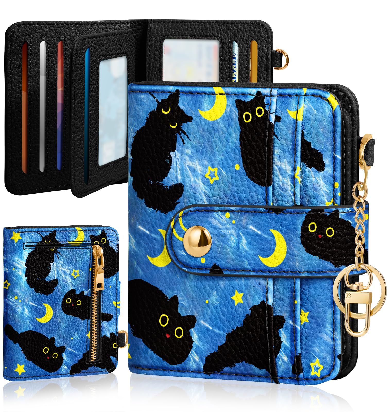 Amazon.com: Bistup Wallet for Women Cute Small Card Wallet Genuine ...
