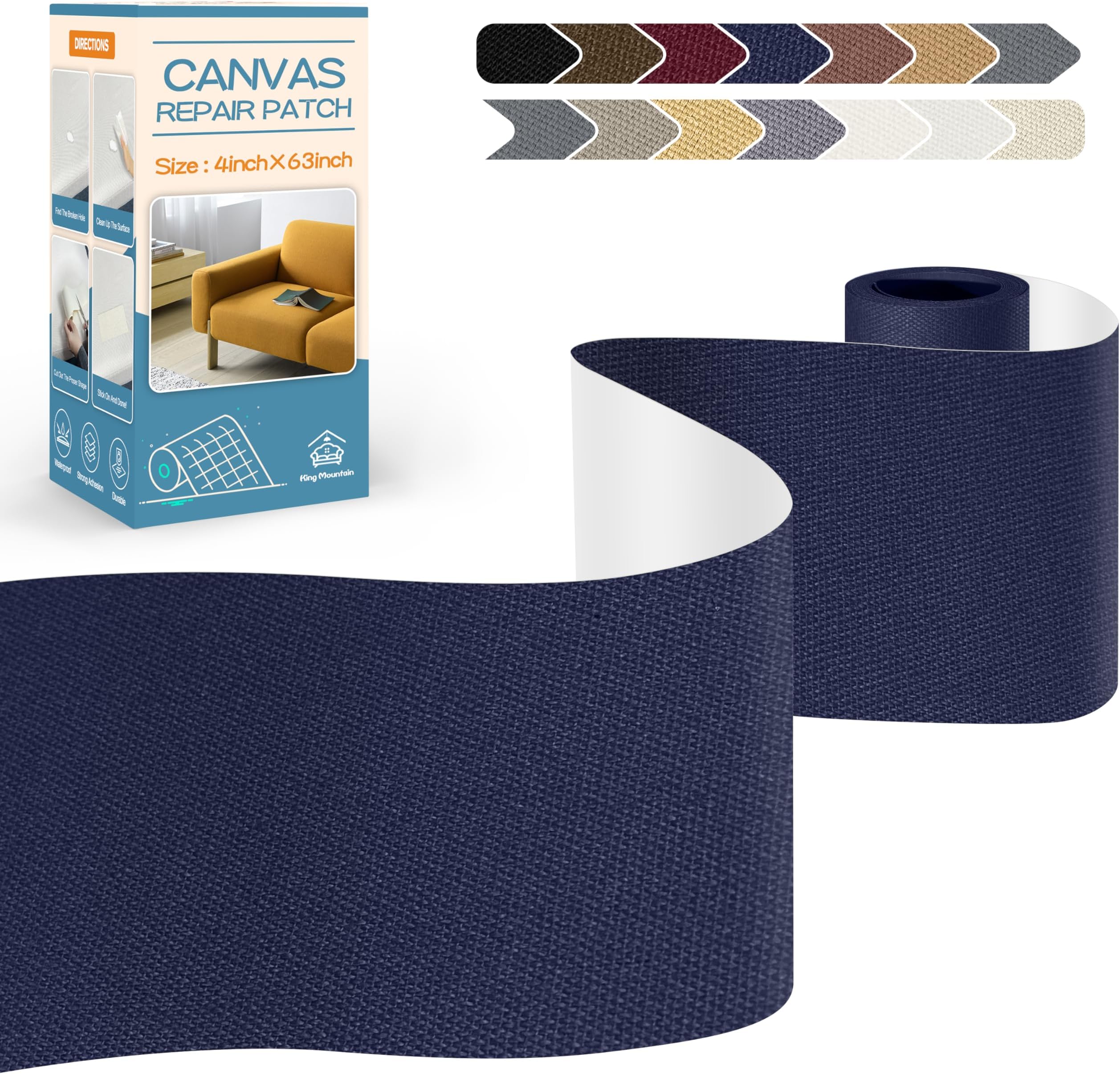 Amazon.com: KING MOUNTAIN Canvas Repair Tape,Outdoor Gear Patch, 4×63 ...