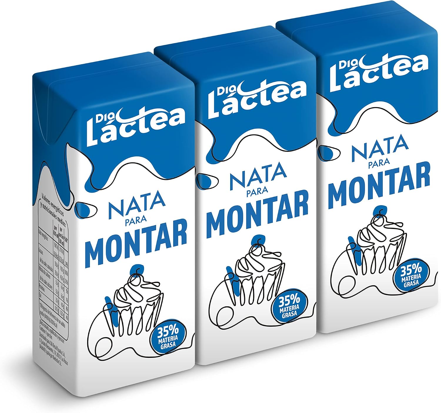 DIA LACTEA nata para montar pack 3 unidades 200 ml : Amazon.es ...