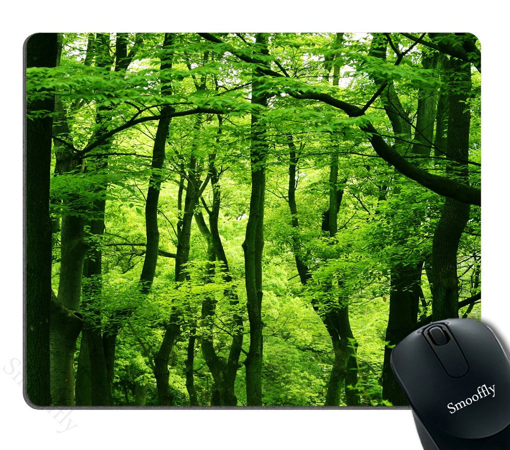 Amazon.com : Smooffly Green Mouse Pad,Tropical Rainforest Trees Mouse ...