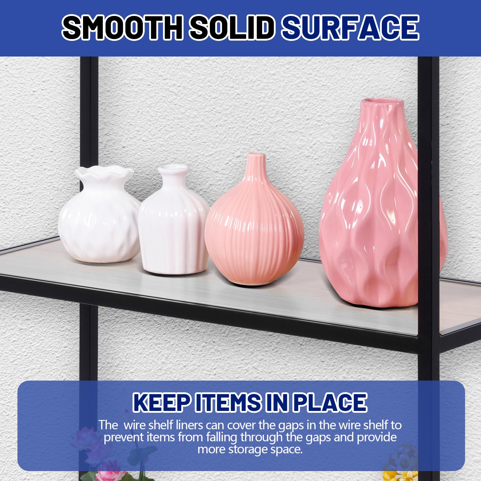 Snapklik.com : Sliner 8 Pack 14 X 36 Inch Wire Shelf Liner Clear ...