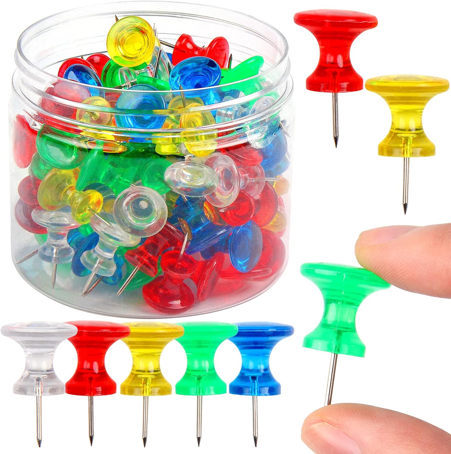 SULOLI Giant Push Pins 100-Pack with Plastic Case Philippines | Ubuy