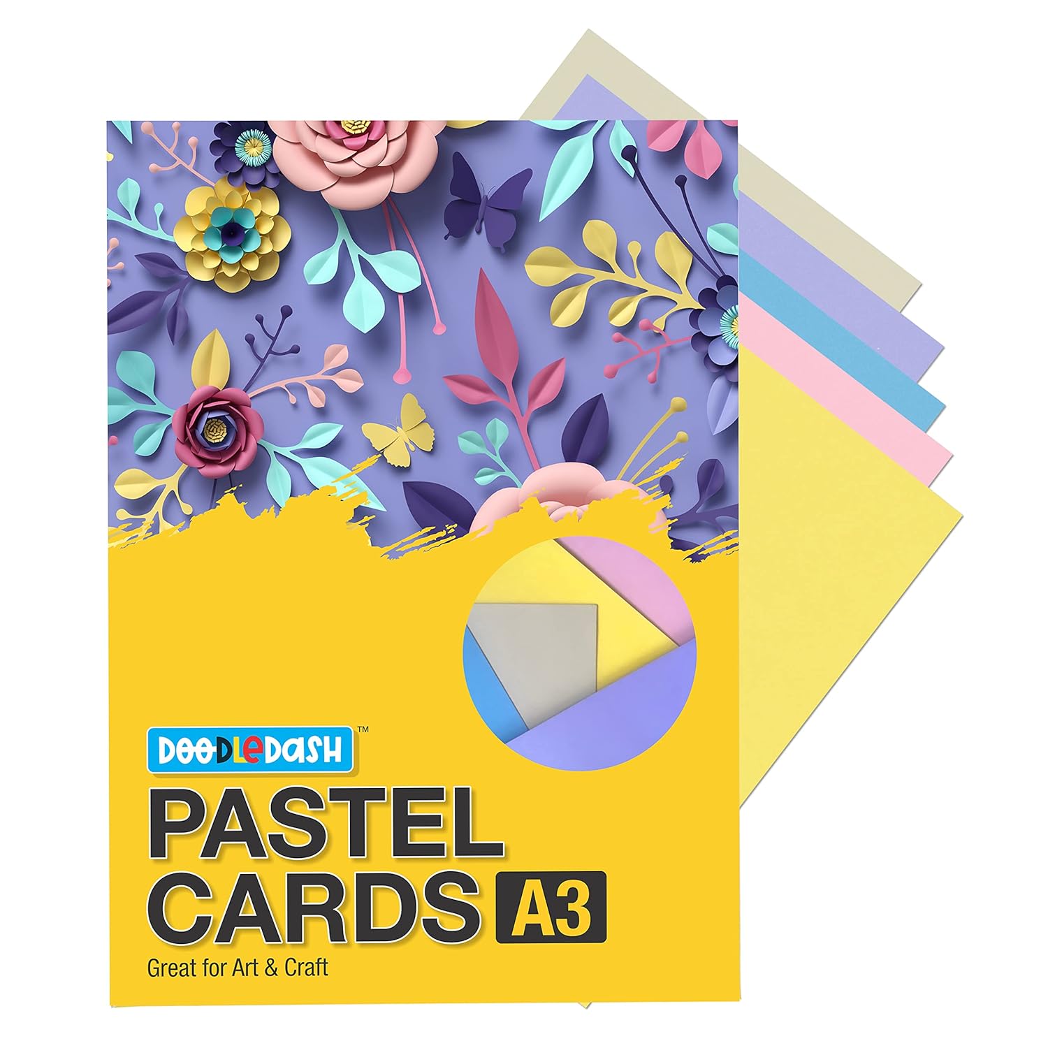 DoodleDash Pastel Cards 5 Colors A3 Paper Size 11 7 X 16 5 Inches doodledash-pastel-cards-5-colors-a3-paper-size-11-7-x-16-5-inches