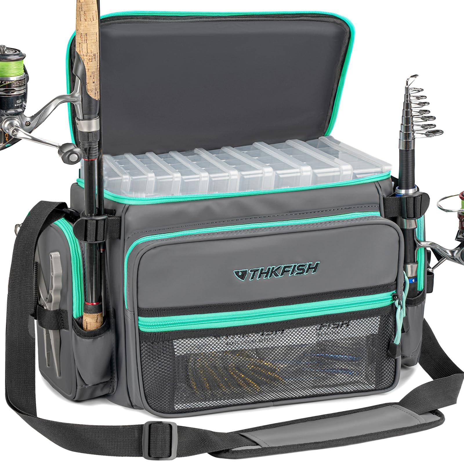 THKFISH Waterproof Fishing Bag, Saltwater Resistant Fishing Tackle ...