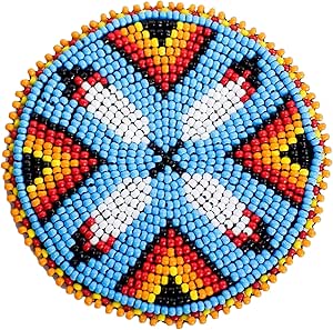 Amazon.com: Four Feather Handmade Beaded Patch, Native American Indian ...