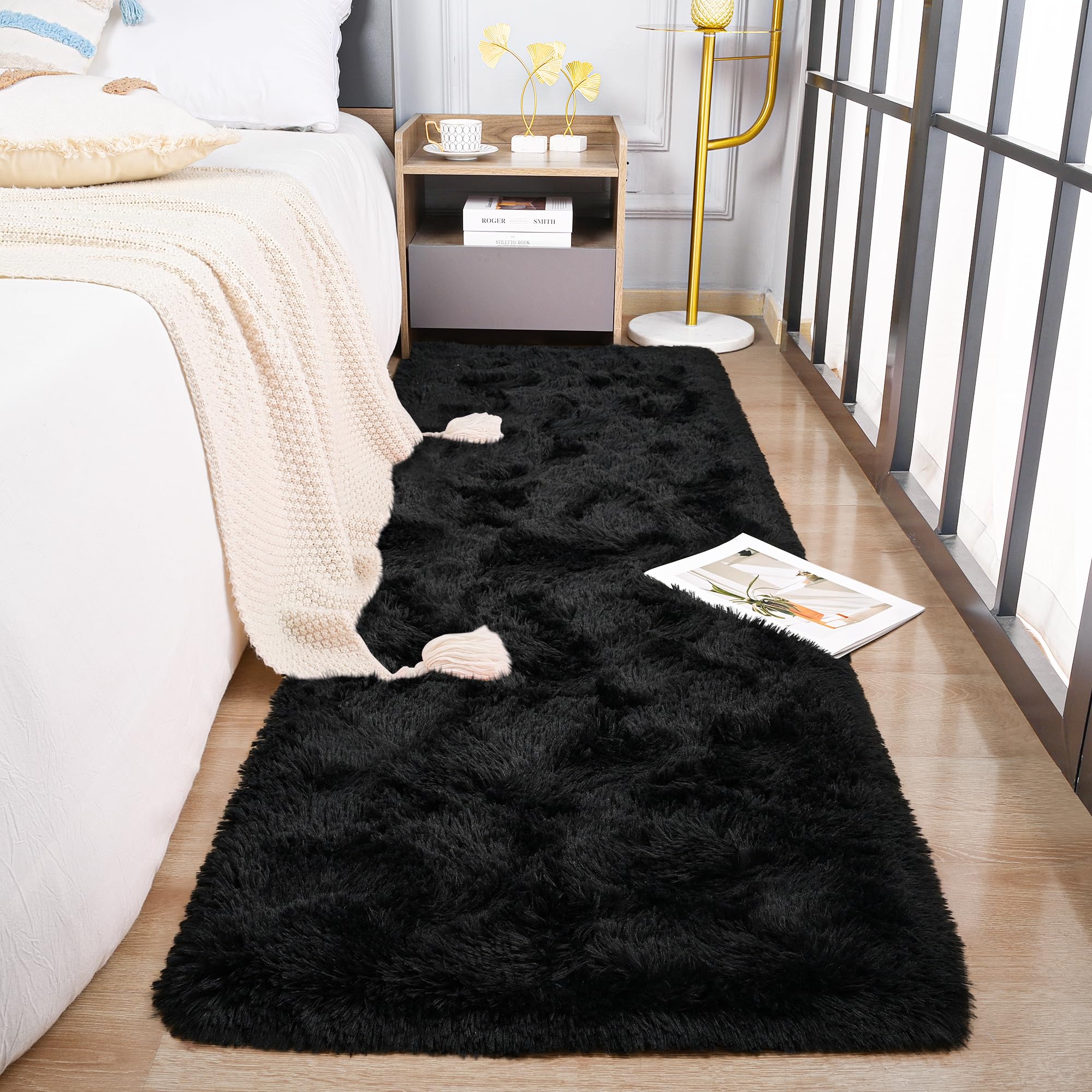 Amazon.com: HQAYW Fluffy Runner Rug for Bedroom Living Room, Soft ...