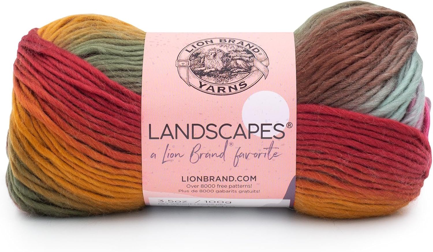 Amazon.com: (1 Skein) Lion Brand Yarn Landscapes Yarn, Desert Spring