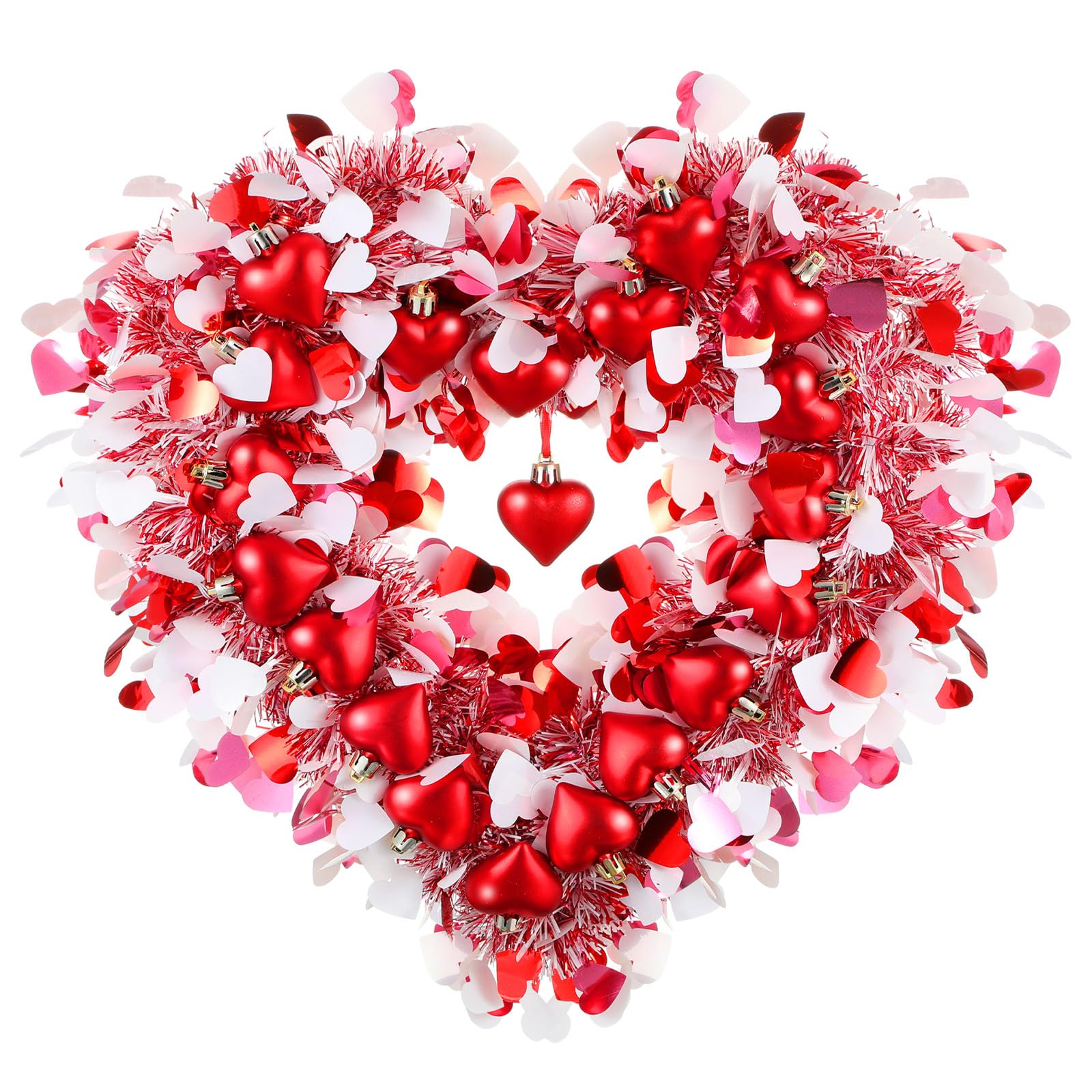 Amazon.com: Hotop Valentines Day Wreath for Front Door Valentines Heart ...