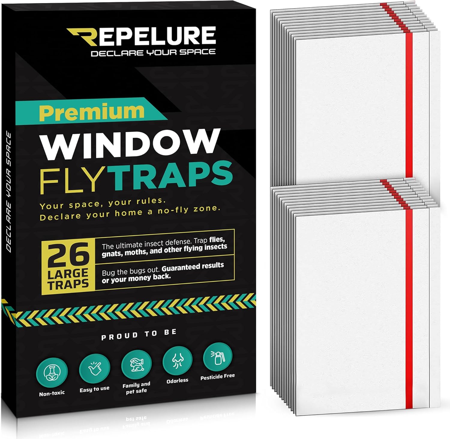 Amazon.com : Repelure Window Fly Trap (26 Pack) XL Traps, Indoor for Home, Sticky Traps for ...