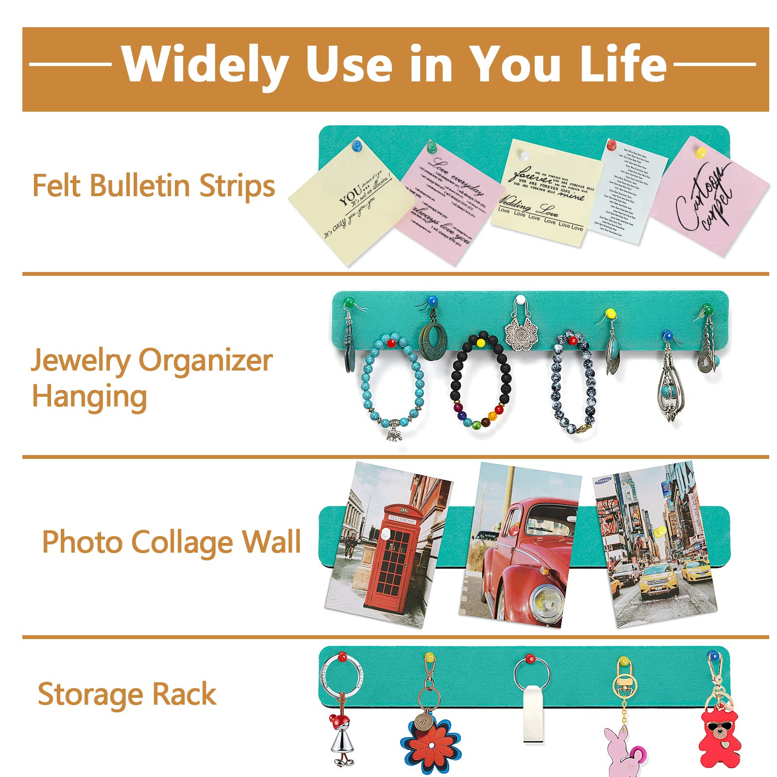Snapklik.com : Felt Pin Board Bar Strips Bulletin Board For Bedrooms ...