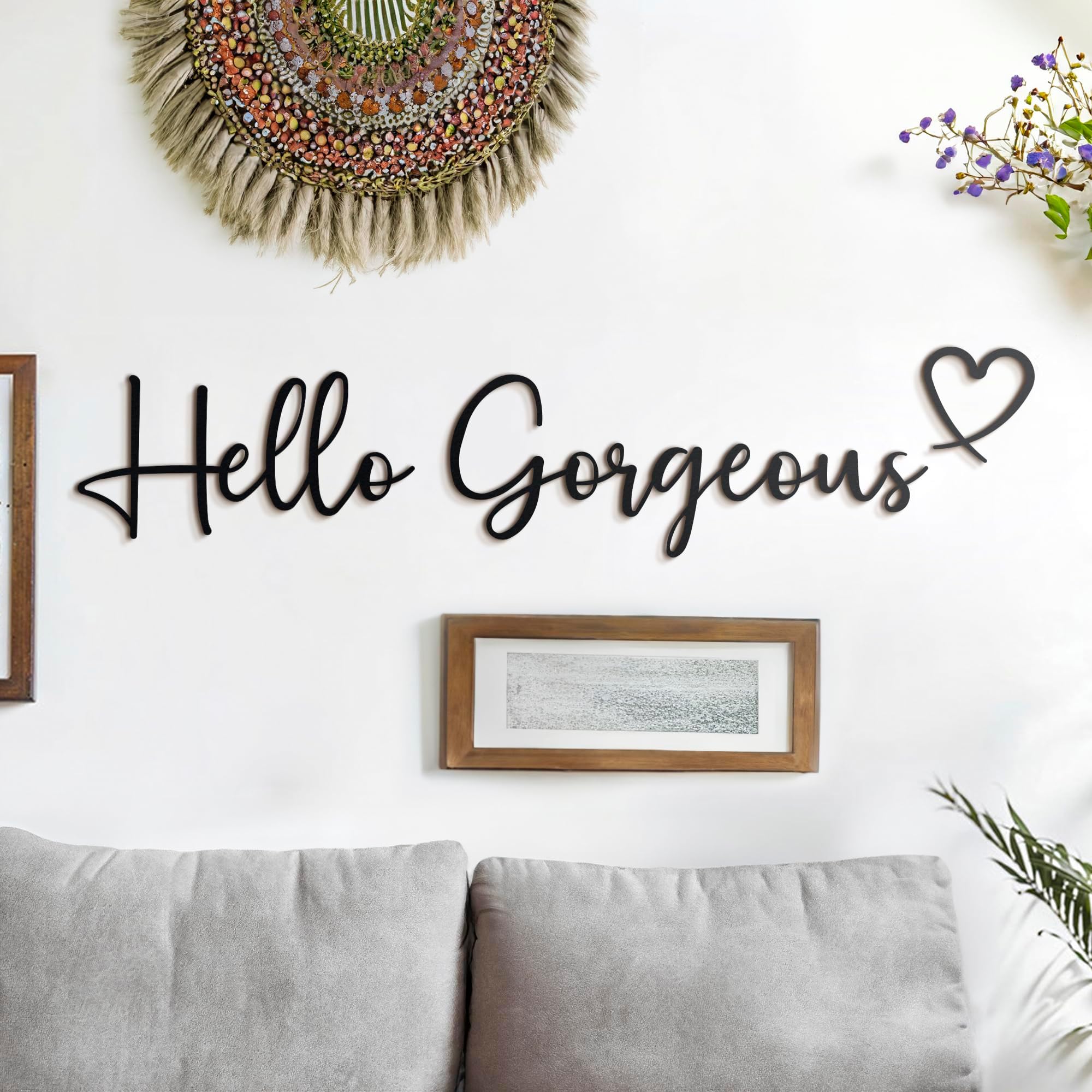 Amazon.com: TOARTi Hello Gorgeous Wall Decor,Positive Mirror Decals ...