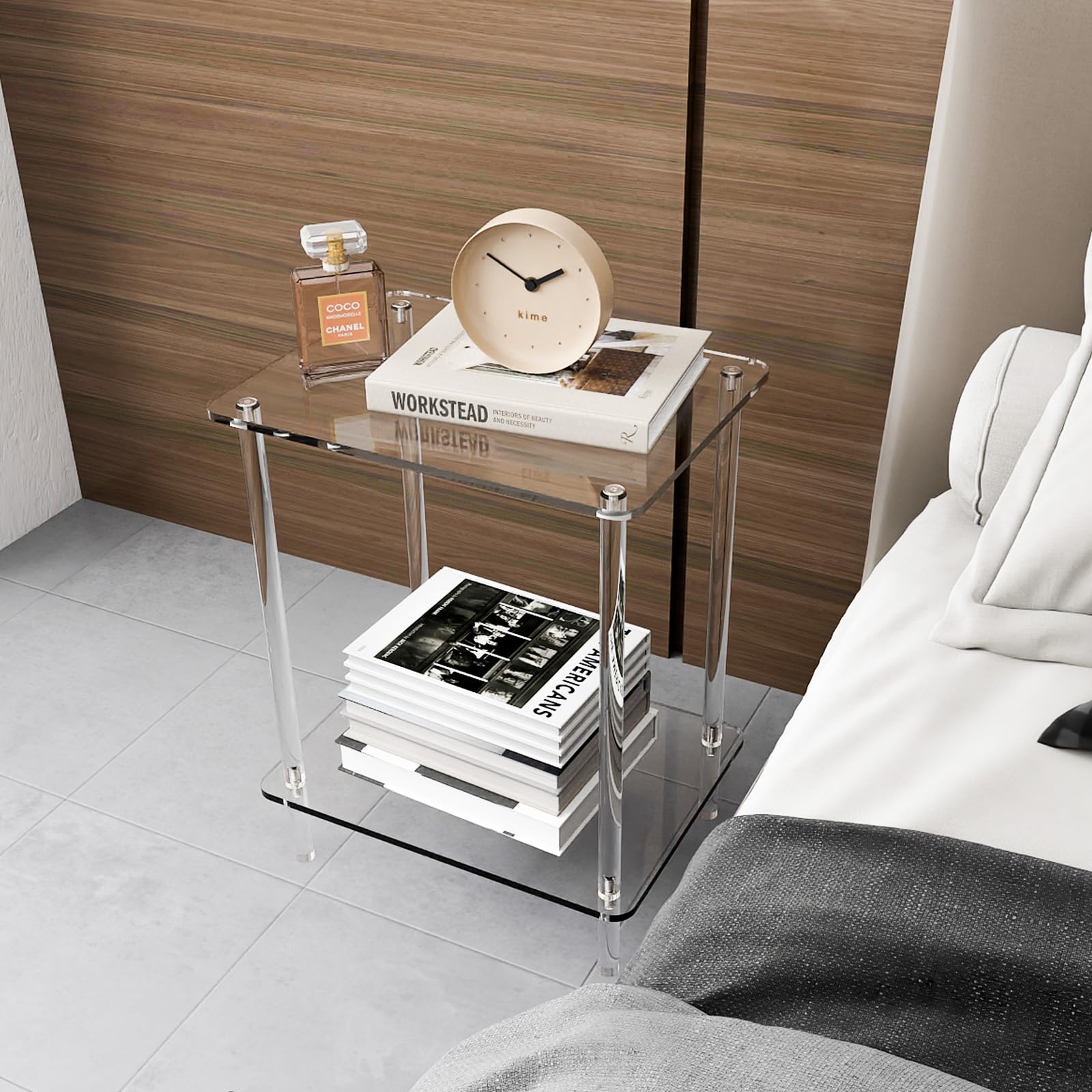 Snapklik.com : KSacry Acrylic Side Tables-11.8 W Acrylic Table, 2 Tier ...