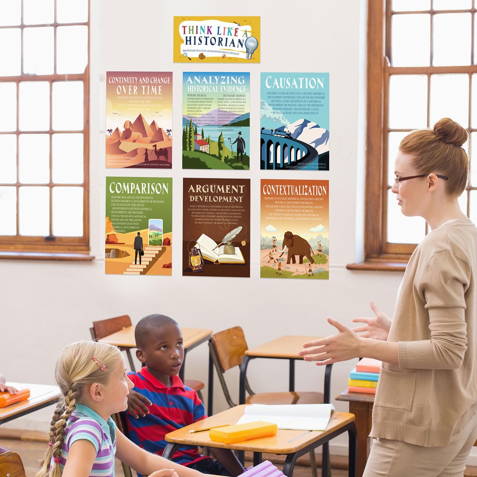Snapklik.com : History Posters Classroom Decorations Think Like A ...