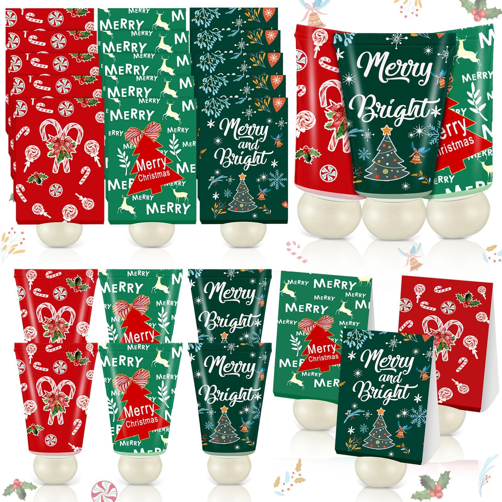 Amazon.com : Swiffen 45 Pcs Christmas Hand Cream Gift Set Natural Plant ...