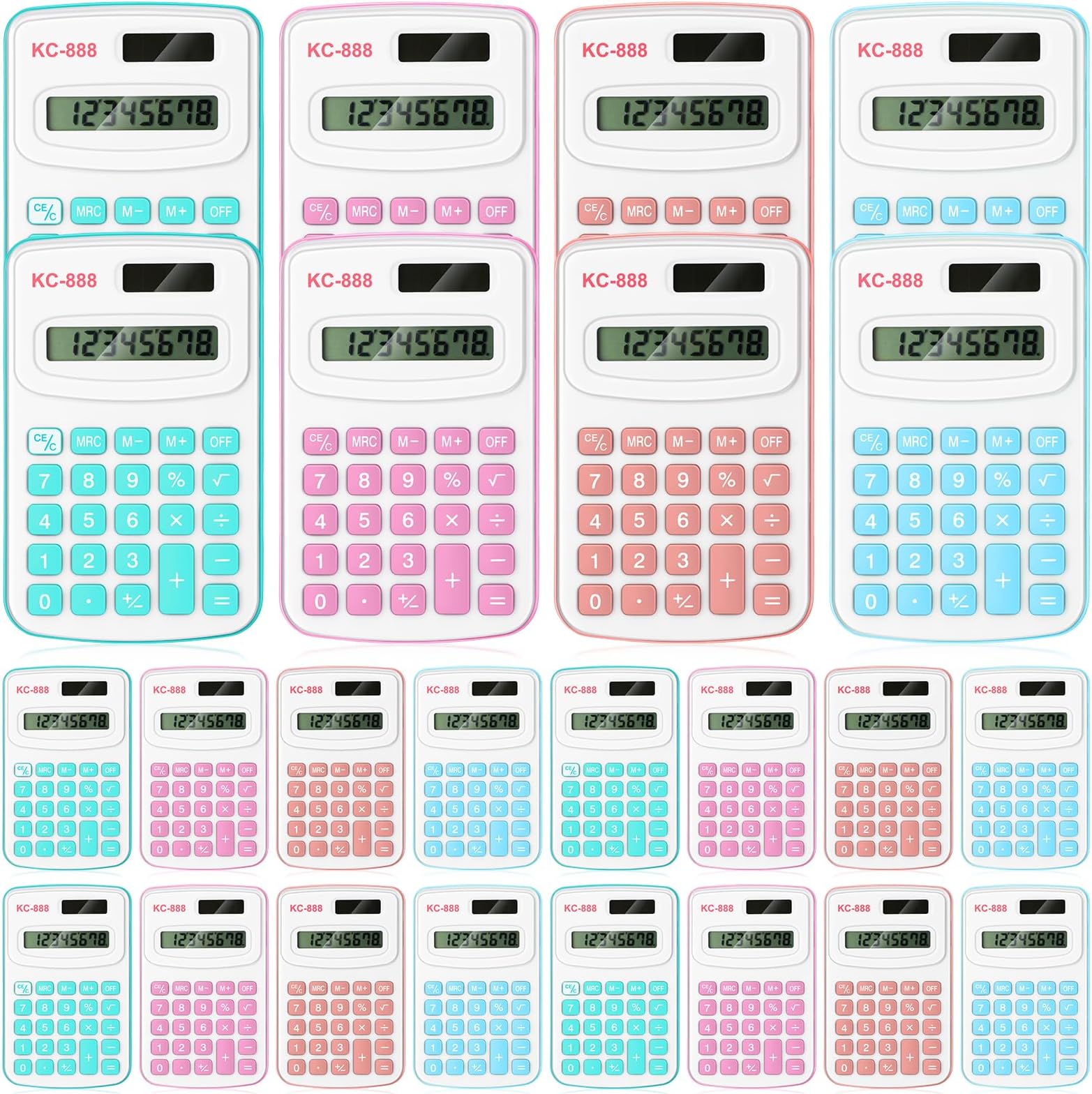 Amazon.com : Hoteam 16 Pcs Pocket Size Calculator for Students Bulk ...